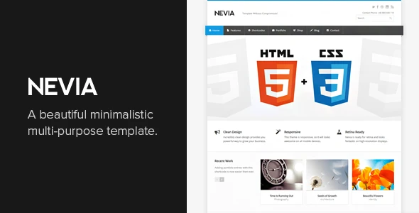 Download Nevia – Responsive HTML5 Template GPL Template Free - Studio Z ...